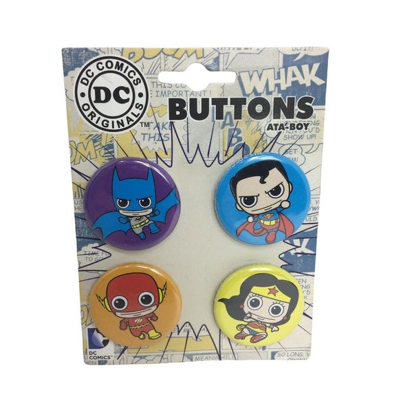 Accessories | Dc Comics Originals Ataboy Buttons Pins Batman Superman ...